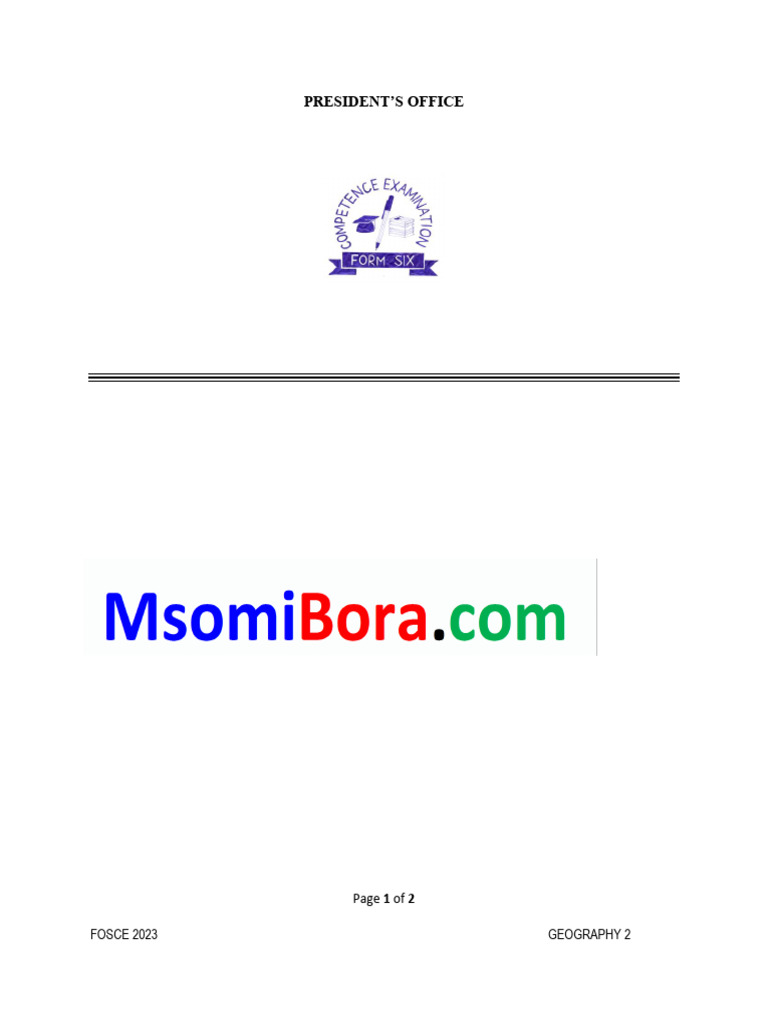 Geography 2, 2023 | PDF