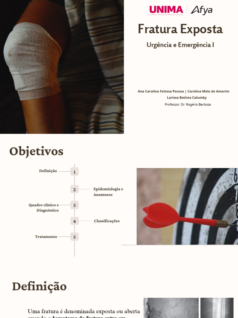 Fratura Exposta: Diagnóstico e Tratamento | PDF | Dor | Infecção
