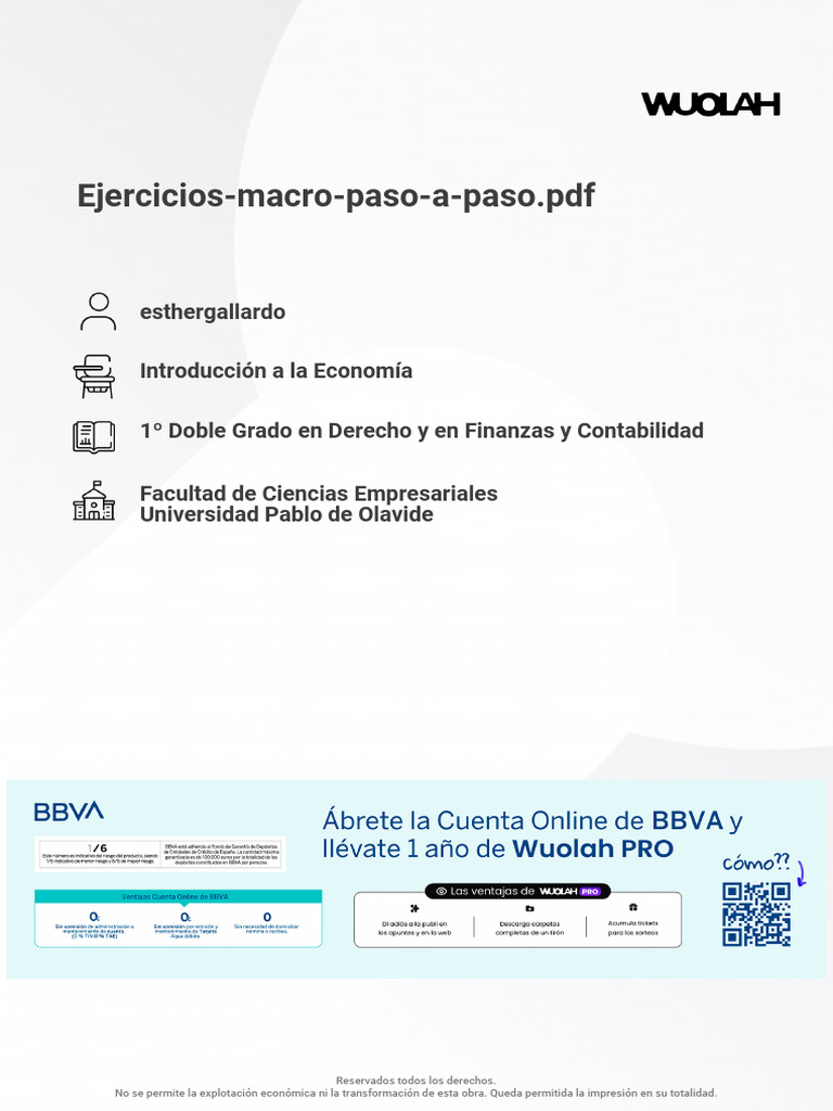 Wuolah Free Ejercicios Macro Paso A Paso | PDF | Producto Interno Bruto | Medidas de ingreso y ...