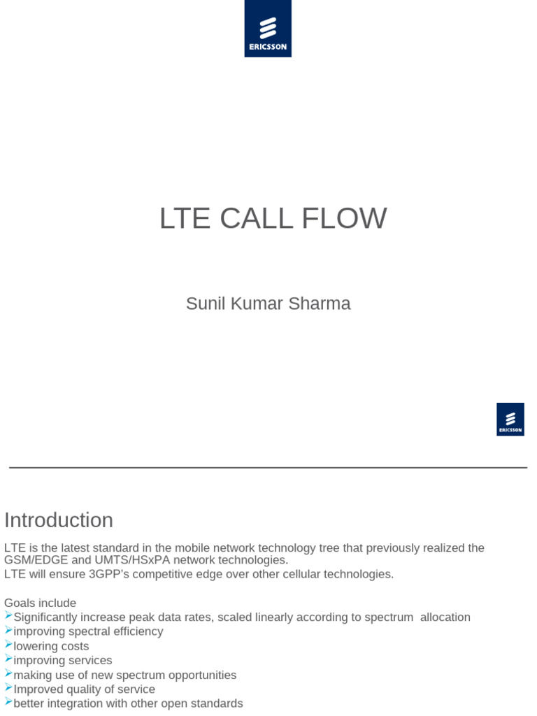 Lte Call Flow Presentation | PDF | Lte (Telecommunication) | Computer ...