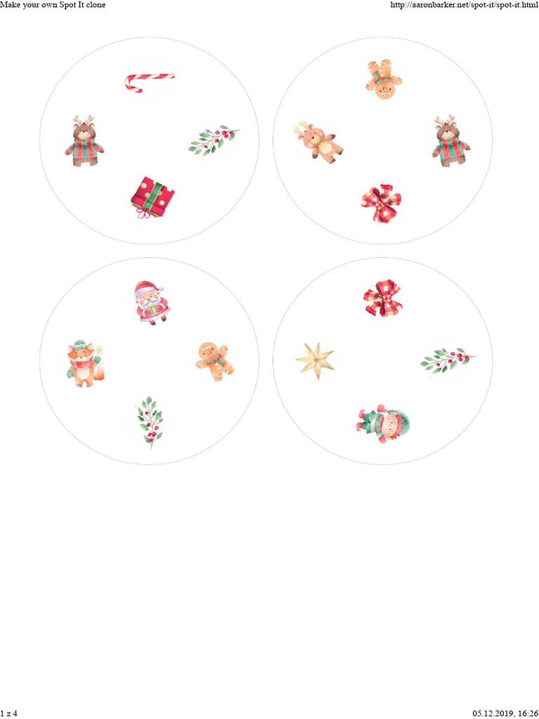 Create Your Own Christmas Dobble Game | PDF