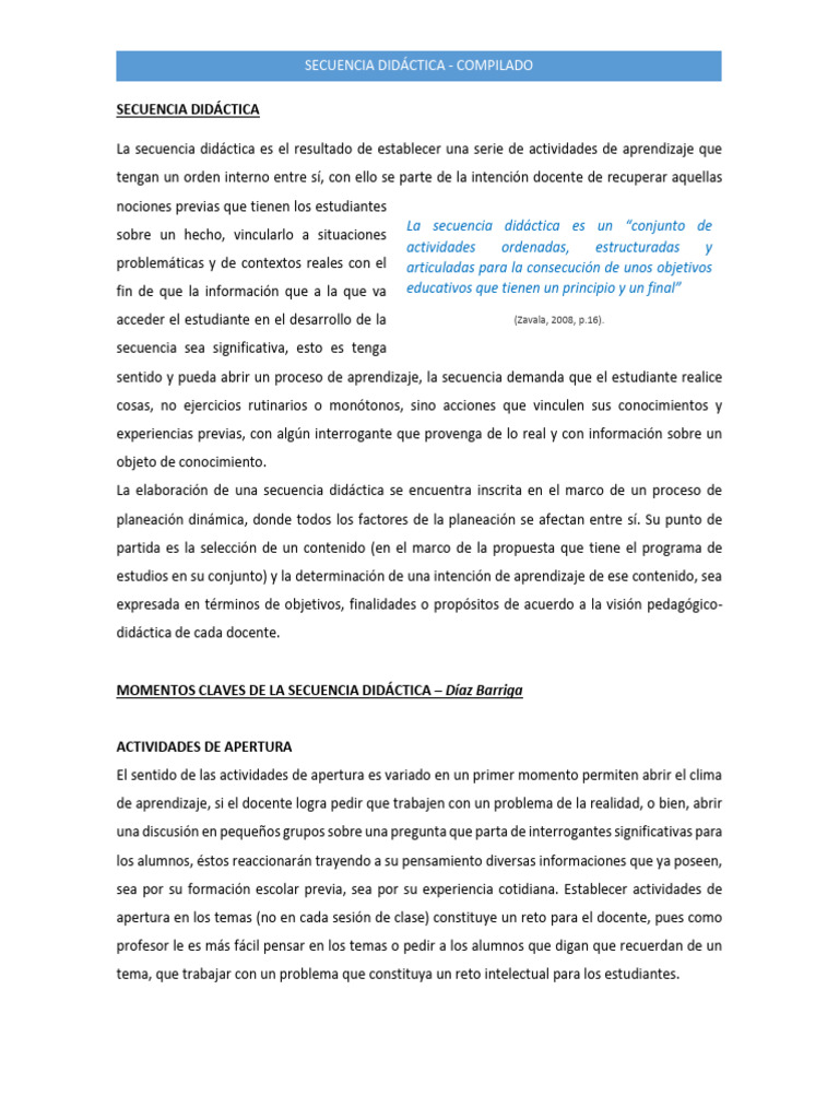 24 Secuencia Didáctica | PDF | Maestros | Aprendizaje