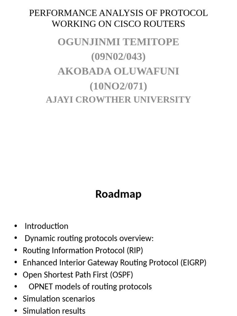 Performance Analysis of Protocol Working On Cisco Routers | PDF