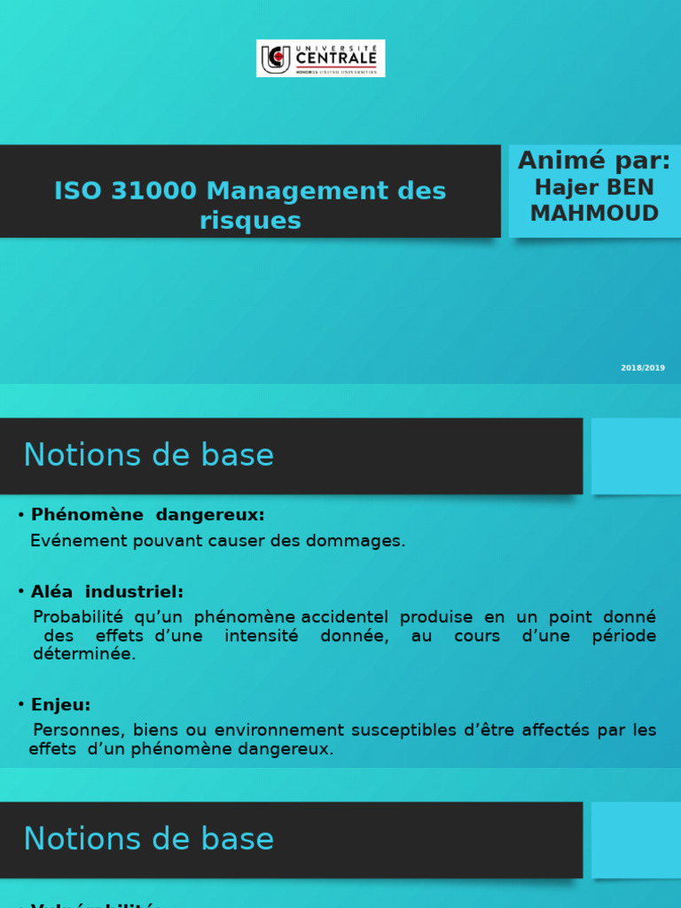 ISO 31000 : Guide de Gestion des Risques | PDF | Risque | Gestion des risques