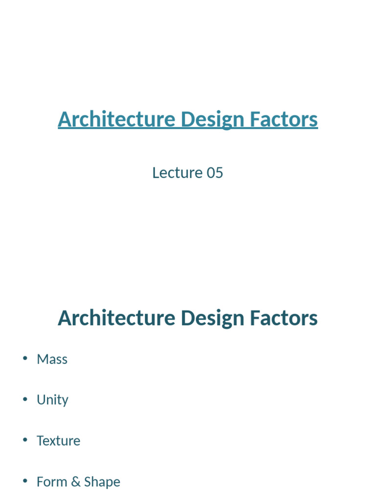 Key Factors in Architectural Design | PDF | Composition (Visual Arts ...