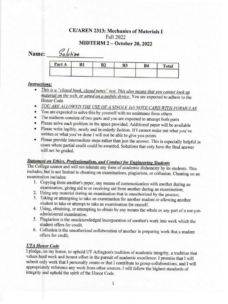Fall 2022 - Midterm 2 | PDF