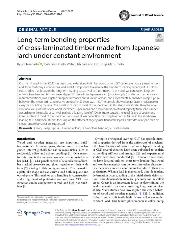 2021-Long-term bending properties of cross-laminated timber made from ...