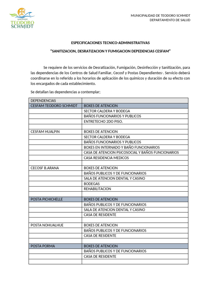 TTRR Desratizacion, Fumigacion y Sanitizacion 25 | PDF