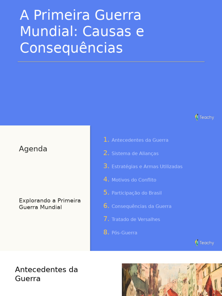 Causas e Consequências da Primeira Guerra | PDF | Primeira Guerra ...