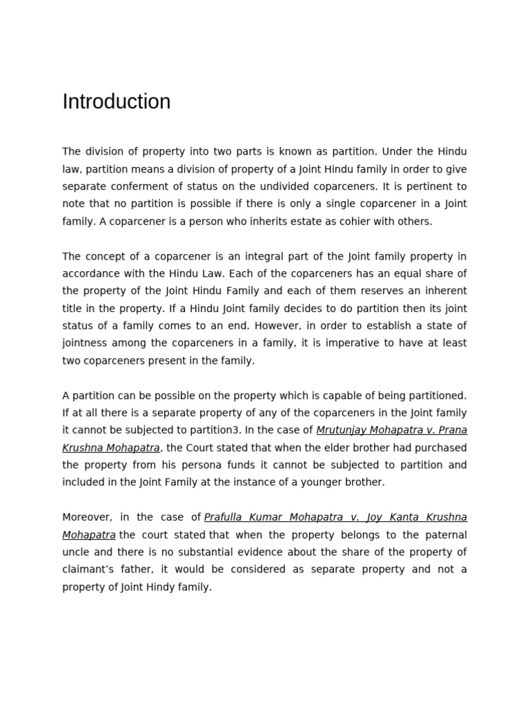 Partition | PDF | Concurrent Estate | Lawsuit
