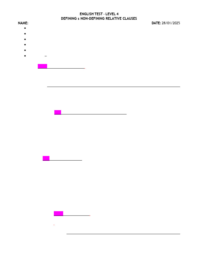 LEVEL 4 - TEST - Feedback | PDF
