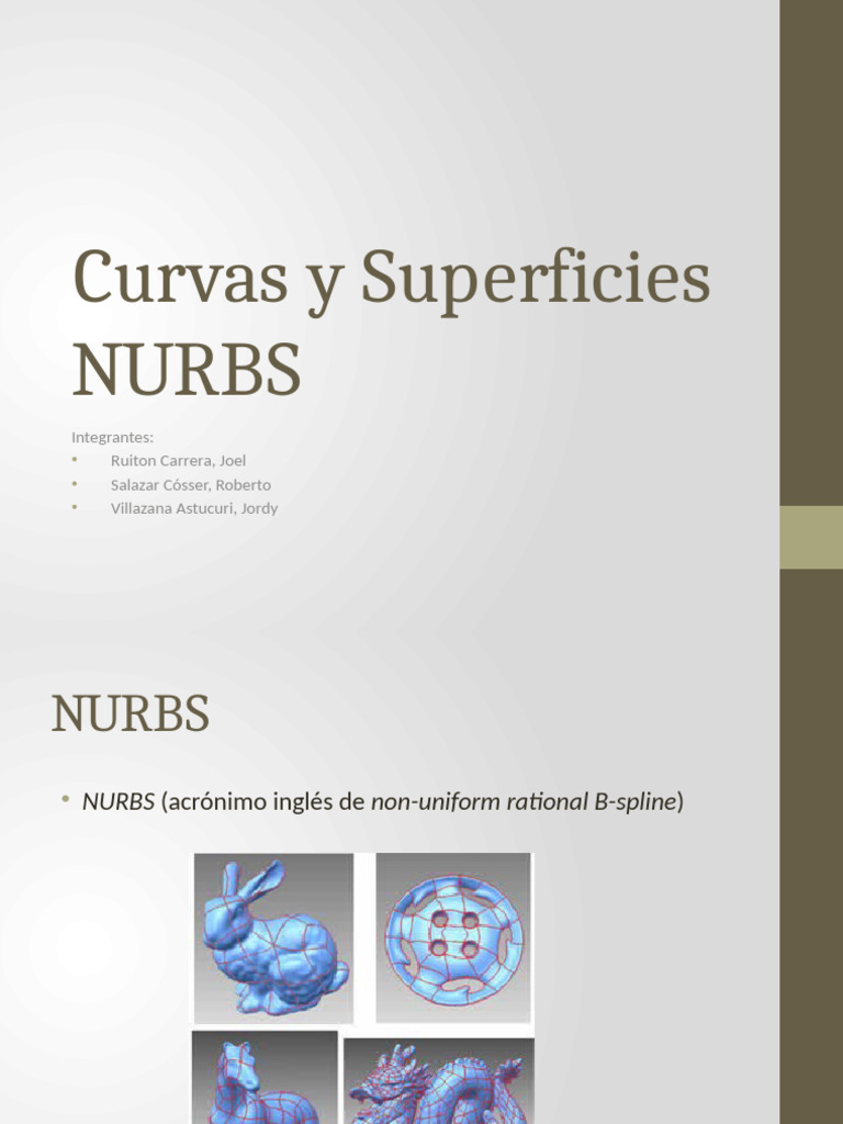 NURBS y OpenGL: Curvas y Superficies | PDF | Dibujo técnico | Geometría