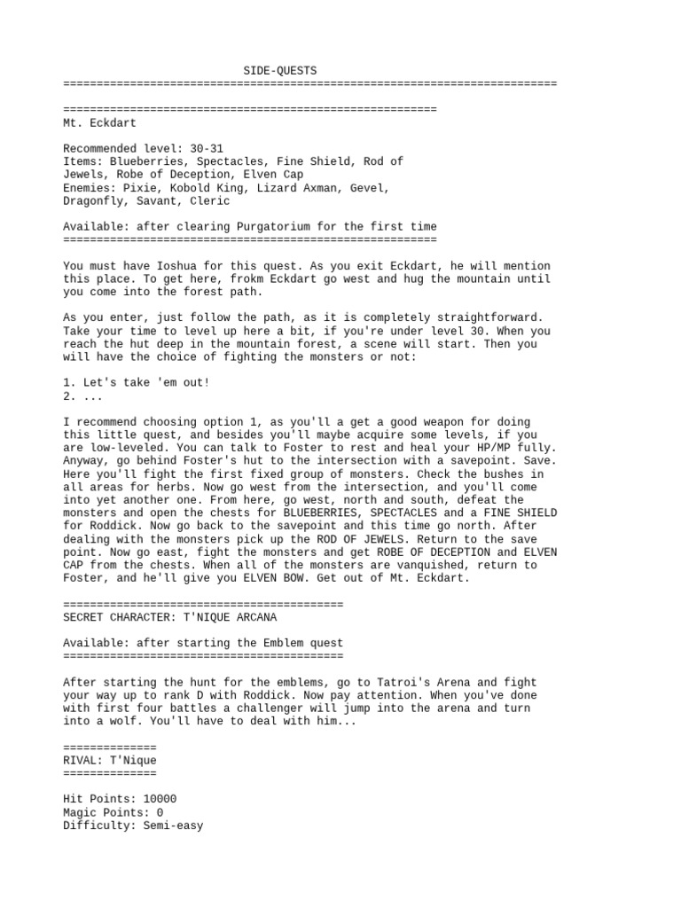 SOFD-sidequests-1 | PDF