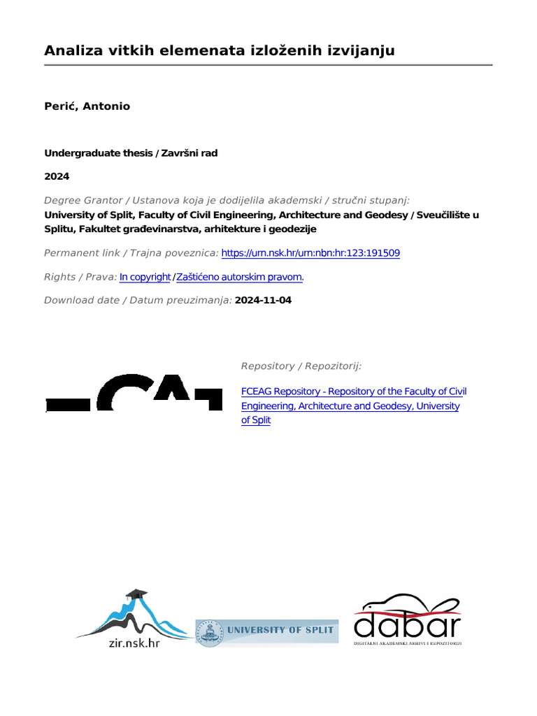 Peric Antonio Zavrsni Rad | PDF