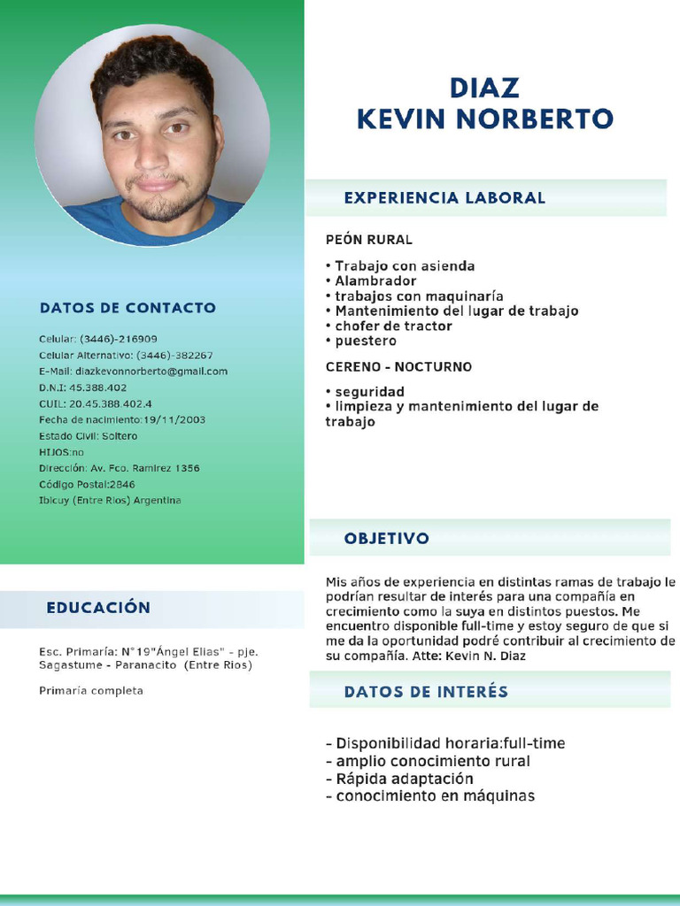 CV Kevin N. Diaz | PDF