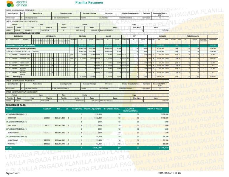 Mafars 191 | PDF | Pensión | Beneficios para empleados