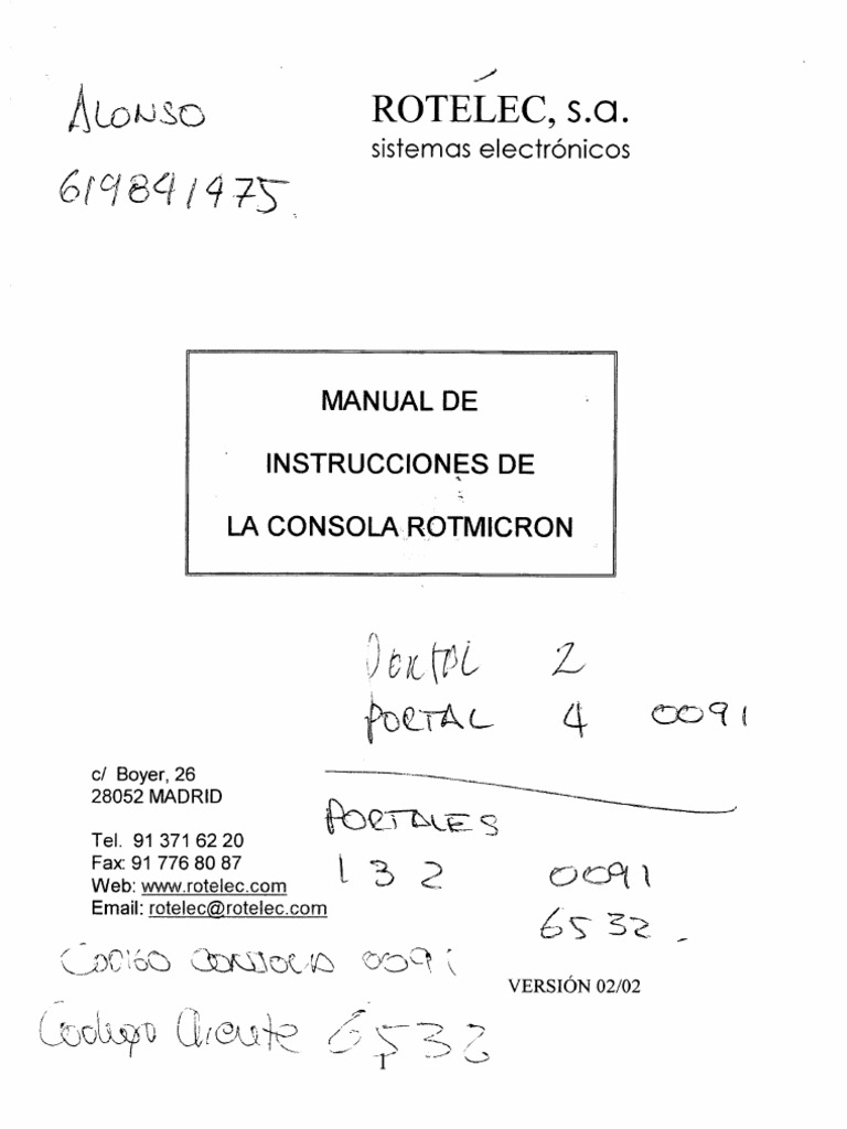 ROTELEC Consola Rotmicron v02-02 | PDF