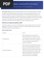 GATE 2026 Civil Syllabus With Weightage | PDF | Beam (Structure ...