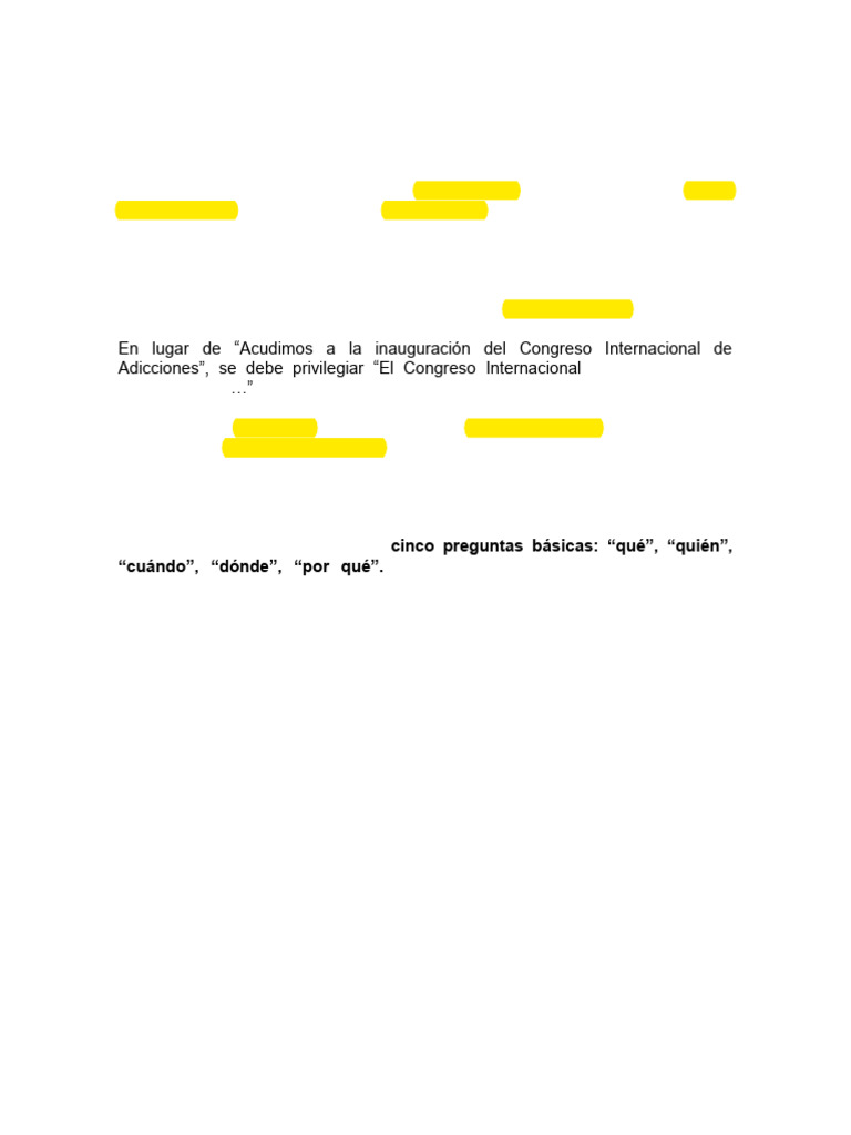 Guia Como Redactar Una Nota Nformativa | PDF