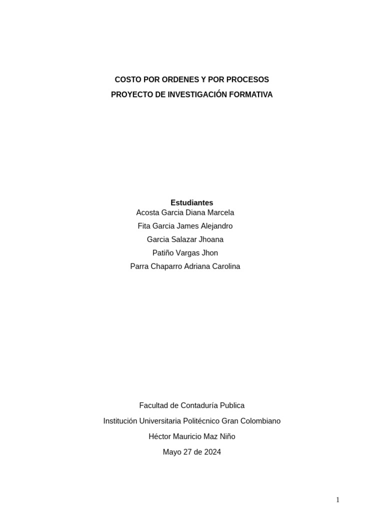 2da ENTREGA COSTO POR ORDENES Y POR PROCESOS | PDF | Contabilidad | Business