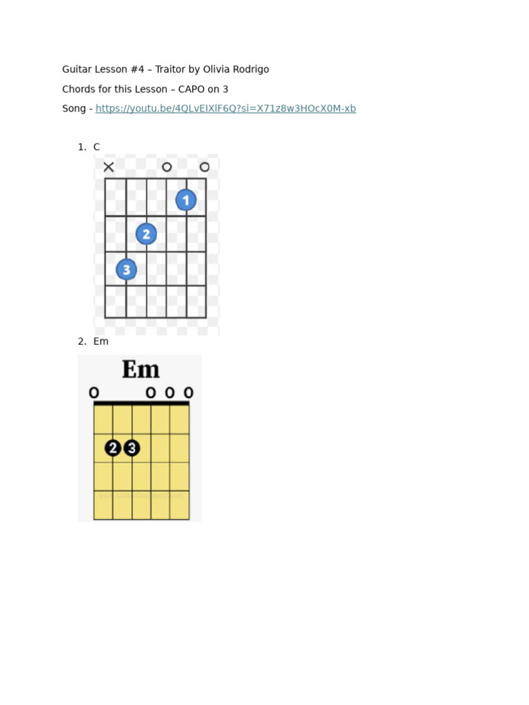 Guitar Lesson #4 | PDF