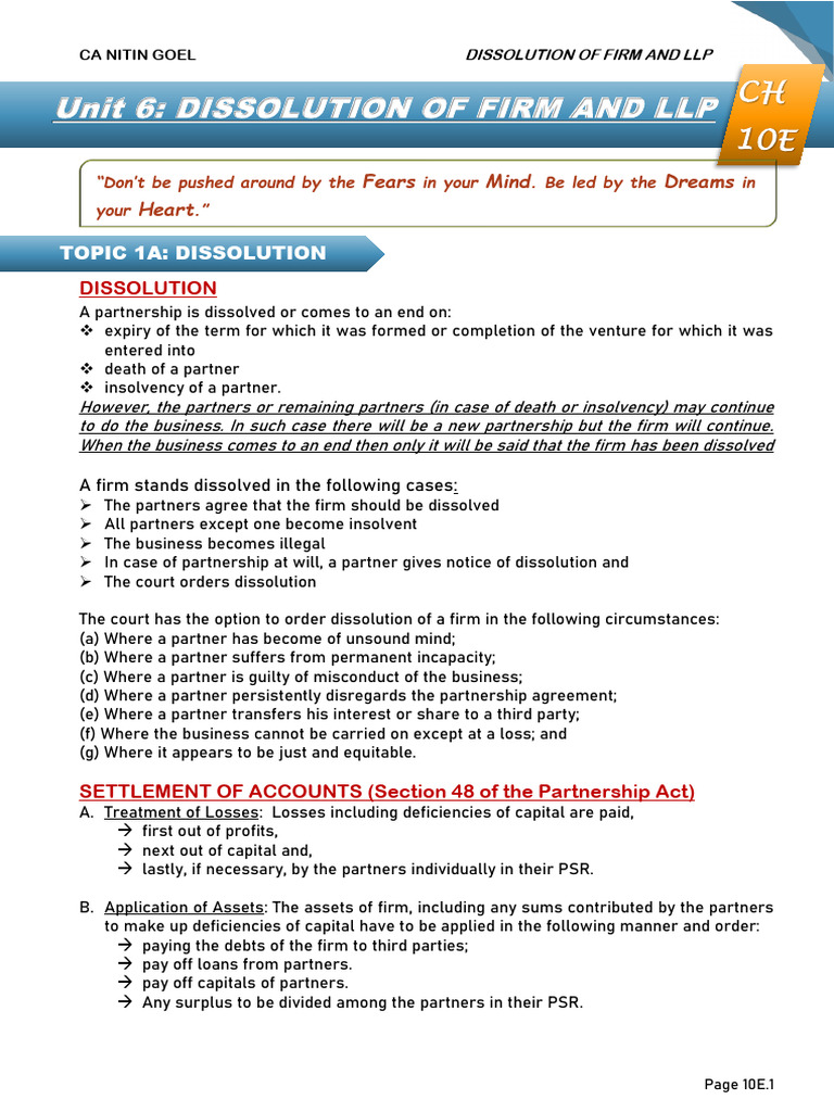 Dissolution of Firm and LLP Explained | PDF | Book Value | Balance Sheet