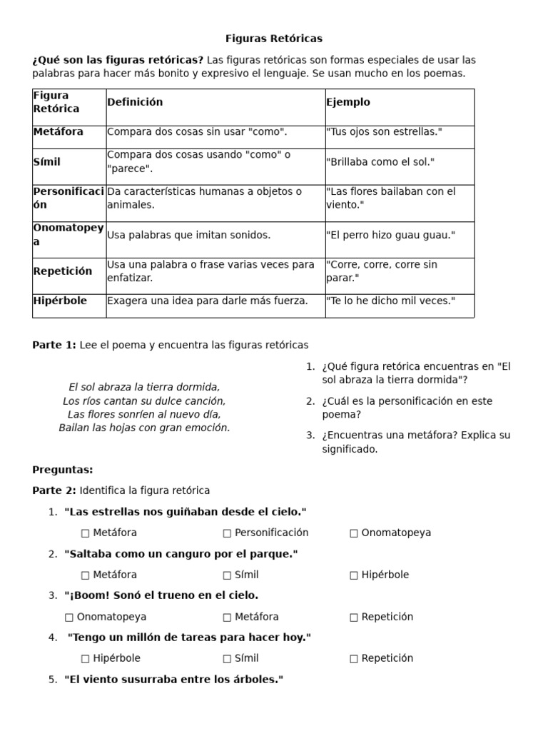 Figuras Retóricas | PDF | Metáfora