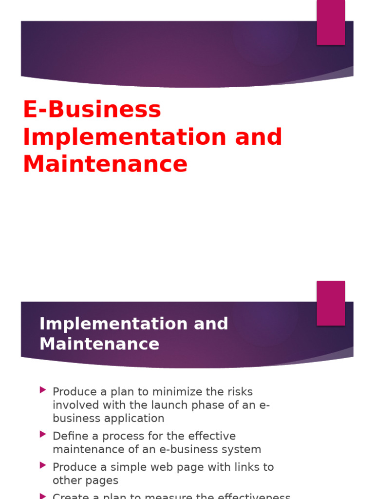 E-Business System Implementation Guide | PDF