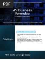 Essential Business Formulae for A-Level | PDF | Gross Margin | Revenue