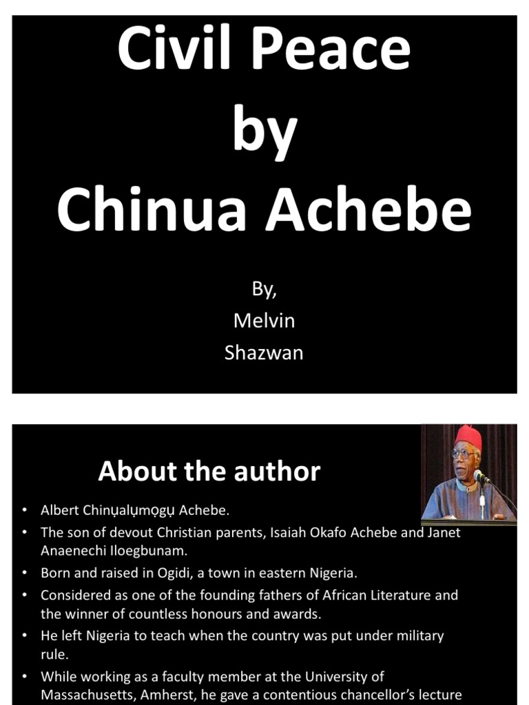 Civil Peace: Summary and Analysis | PDF | Social Science | General Fiction