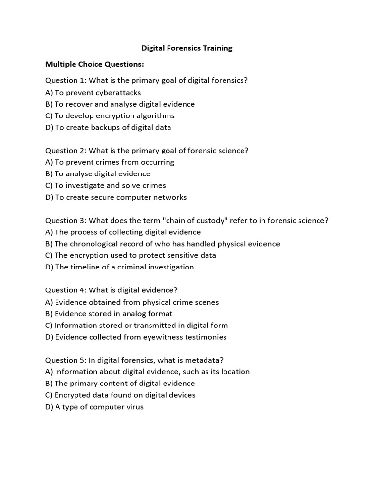 Digital Forensics Training - Mock Exam | PDF | Digital Forensics | Malware