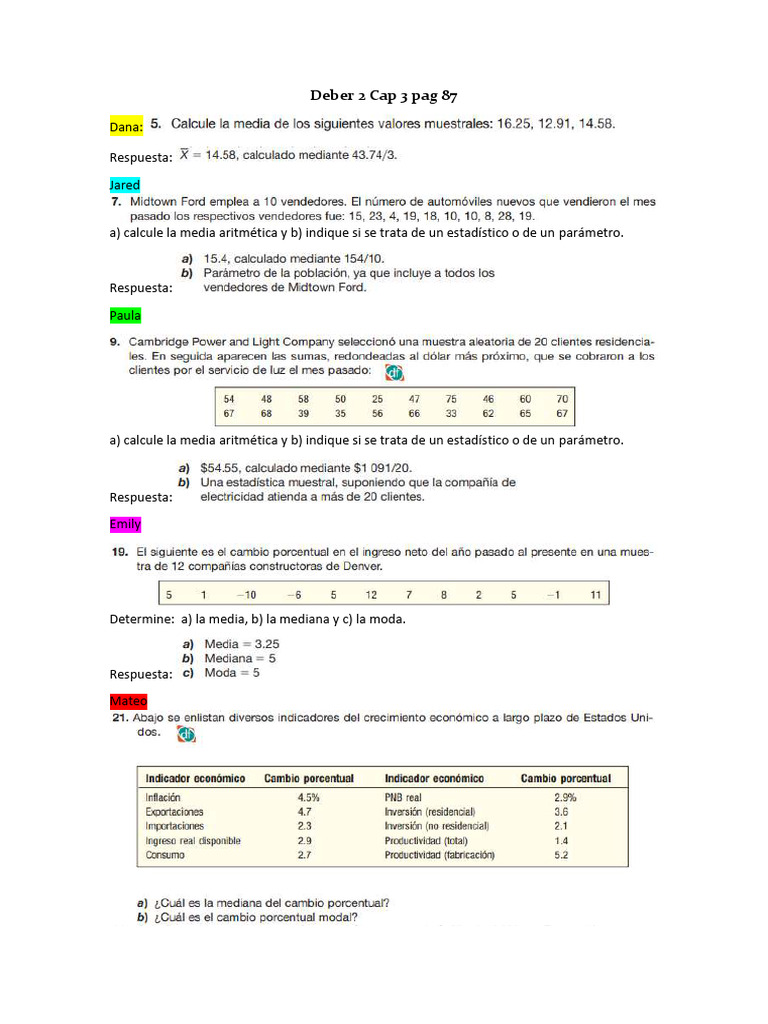 Repartición Deber 2 | PDF