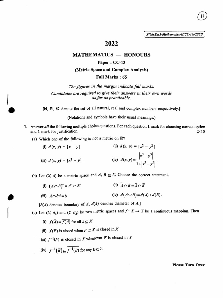 Math Sem 6 | PDF