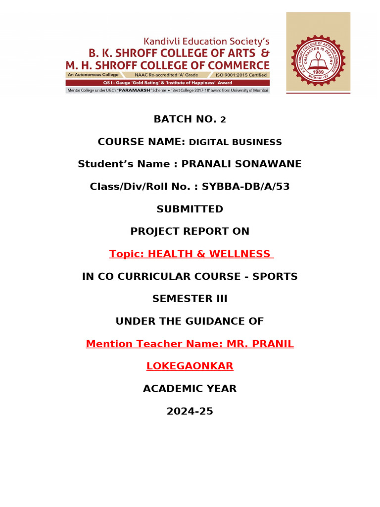 PRANALI Cover Page 3 | PDF