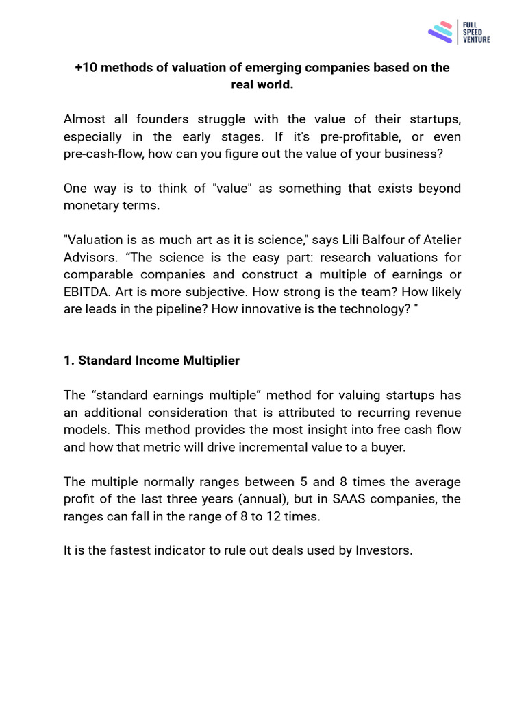 Valuation Techniques FSV. | PDF | Valuation (Finance) | Discounted Cash Flow