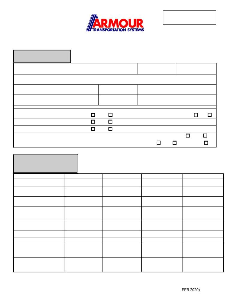Armour Transportation Job Application | PDF | Criminal Record | Driver ...