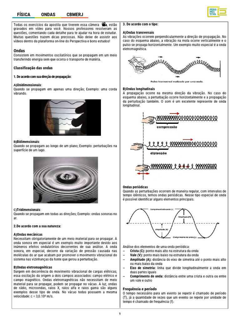 Física - Mód. 26 - Ondas e MHS | PDF | Ondas | Som