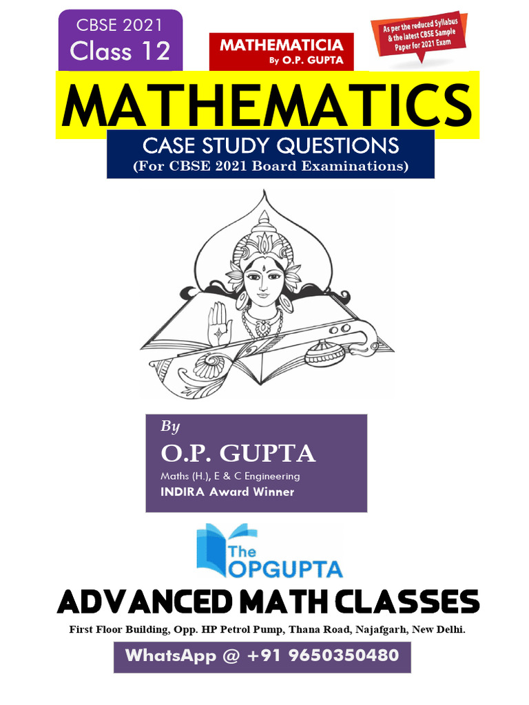 Case Study Questions XII Math - FREE DEMO | PDF | Length | Mathematical ...