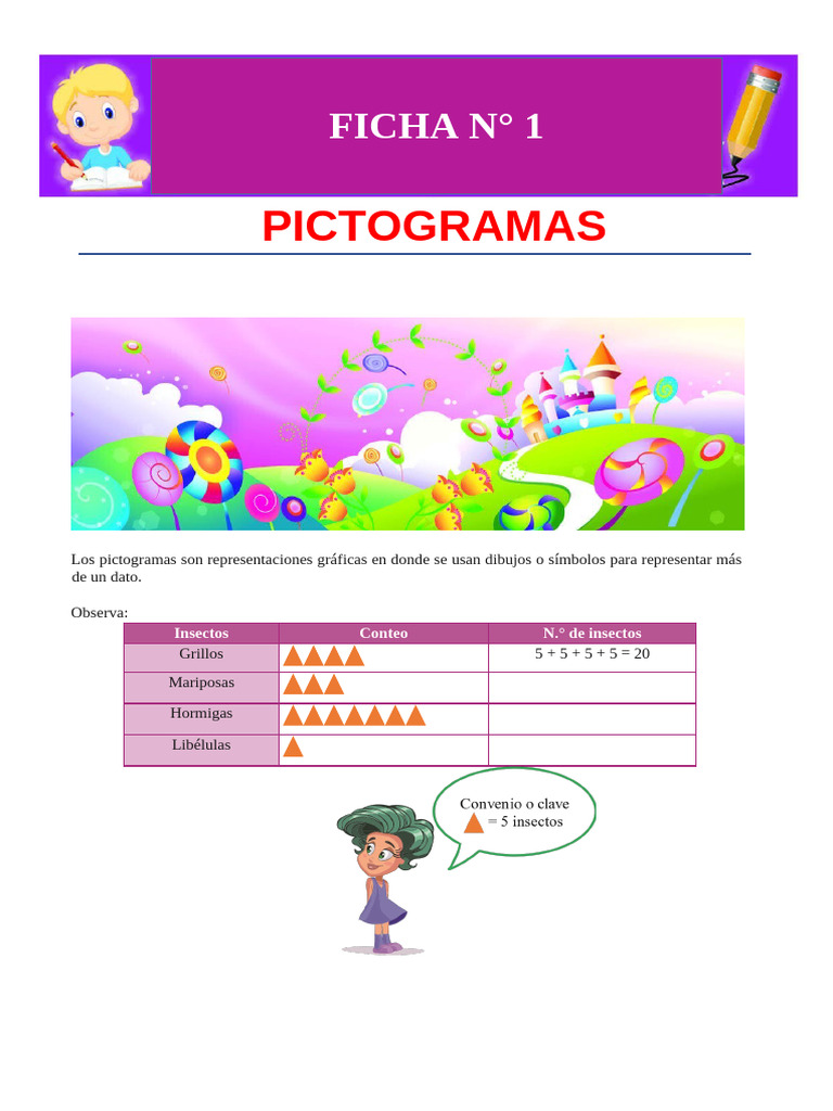 Pictogramas para Niños para Primero de Primaria | PDF | Insectos