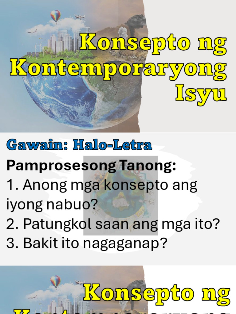 Q1 - Modyul 1 - Konsepto Ang Kontemporaryong Isyu - Lecture | PDF