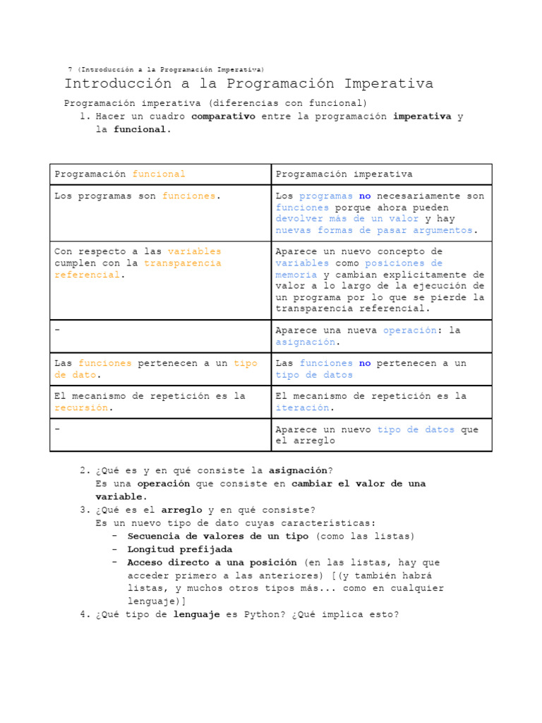 7 (Introducción A La Programación Imperativa) | PDF | Programacion ...