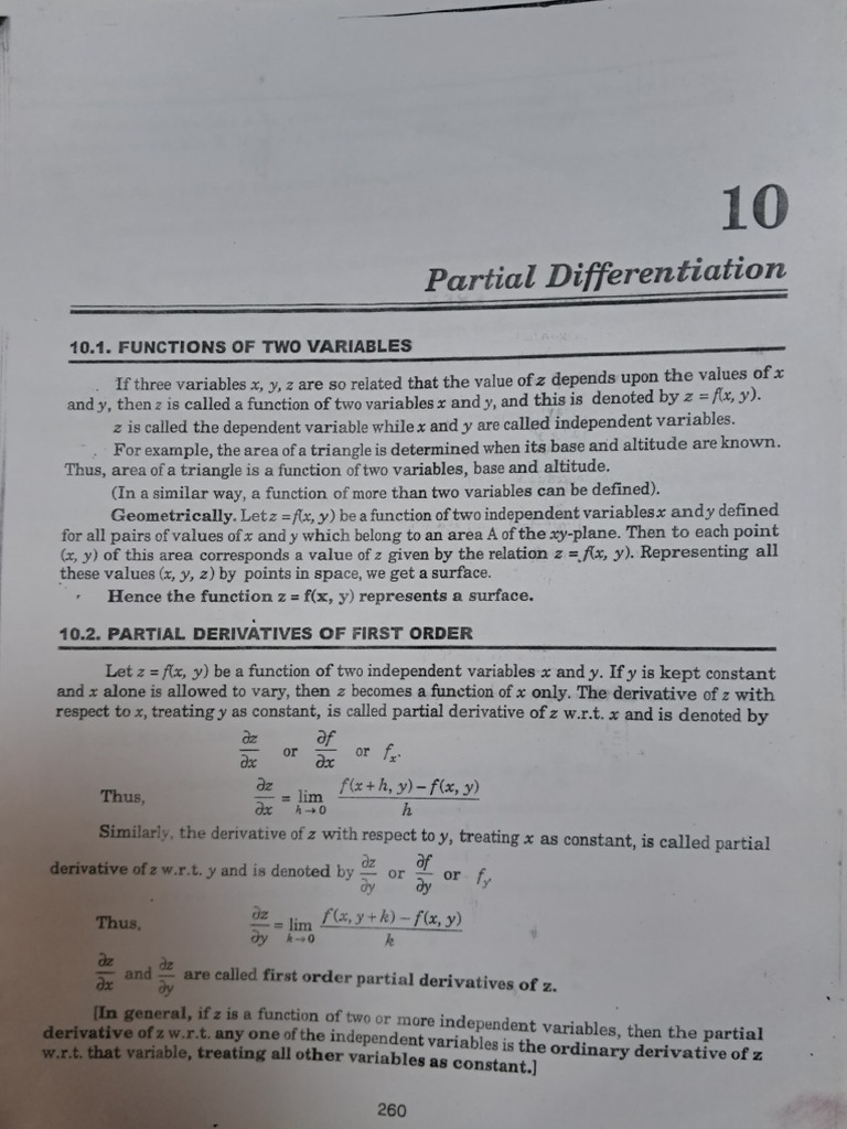 Partial Derivatives | PDF