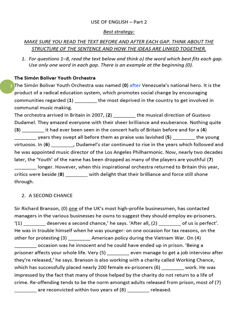USE OF ENGLISH Part 2 AE | PDF