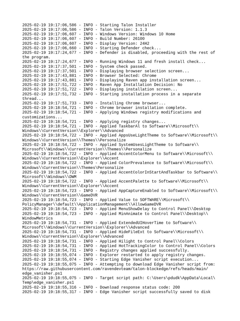 talon | PDF | Windows Registry | Microsoft Software