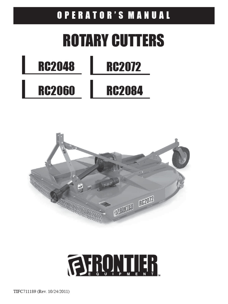 Frontier Rotary Cutter Operator Manual | PDF | Tractor