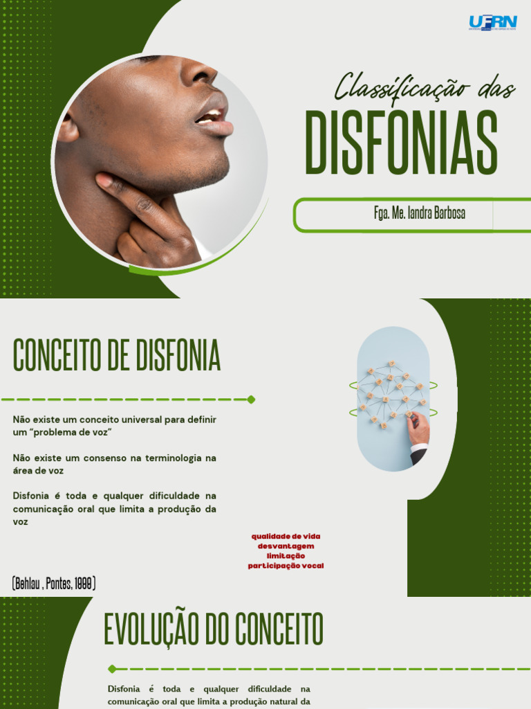 Classificação e Conceito de Disfonias | PDF | Laringe | Comportamento
