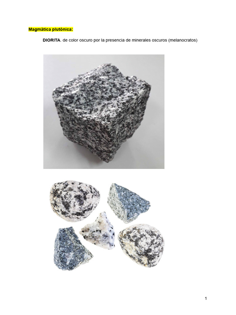 Tipos de Rocas Magmáticas y Metamórficas | PDF | Cuarzo | Roca (geología)
