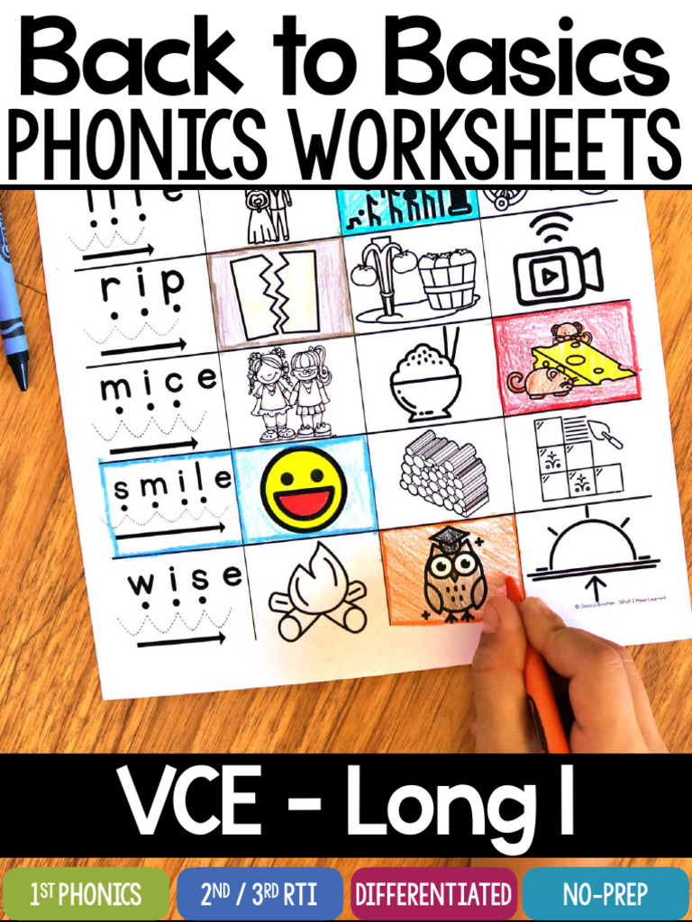 Phonics Worksheets: VCE - Long I | PDF | Phonics | Copyright