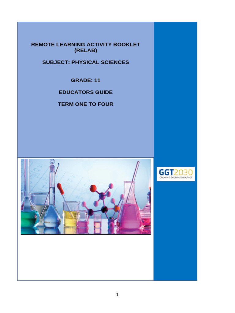 Grade 11 Physical Sciences Remote Learning Guide | PDF | Mole (Unit ...