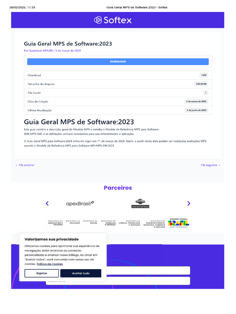 Guia Geral MPS de Software - 2023 - Softex | PDF